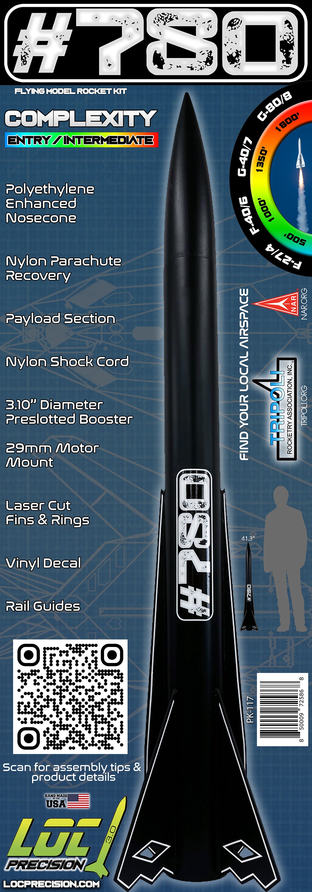 #780 3" 29mm Rocket Kit – LOC Precision / Public Missiles Ltd.