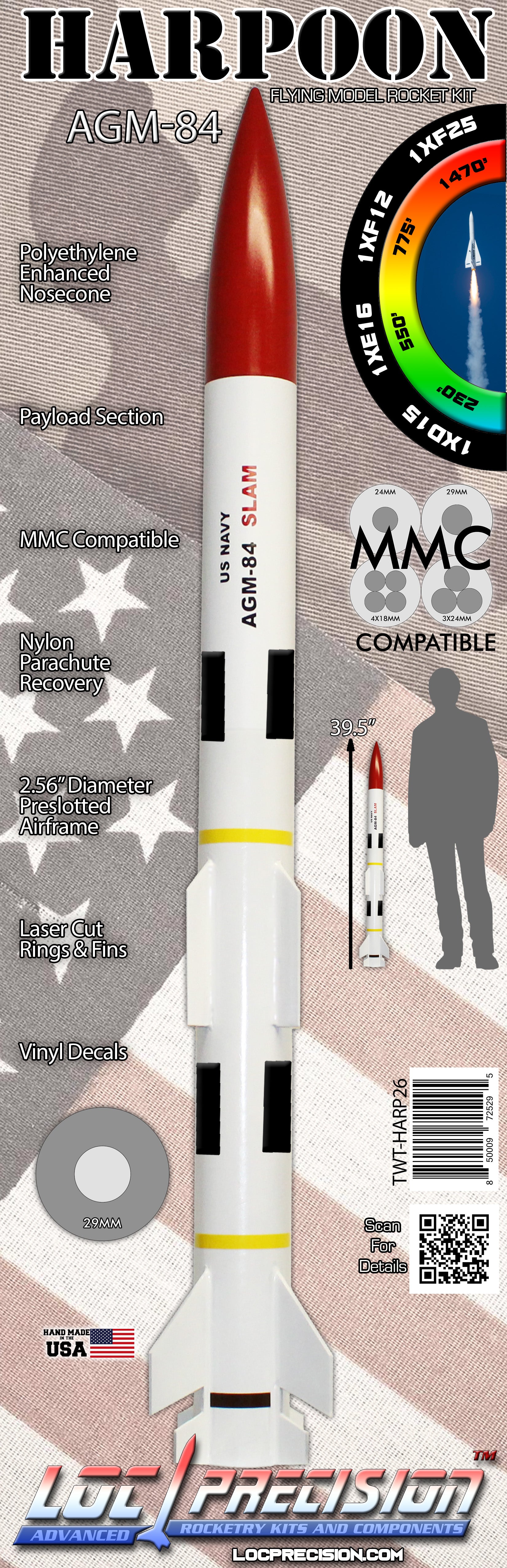 2.63 Harpoon Model Rocket | Flying Model Rocket Kit – LOC Precision ...